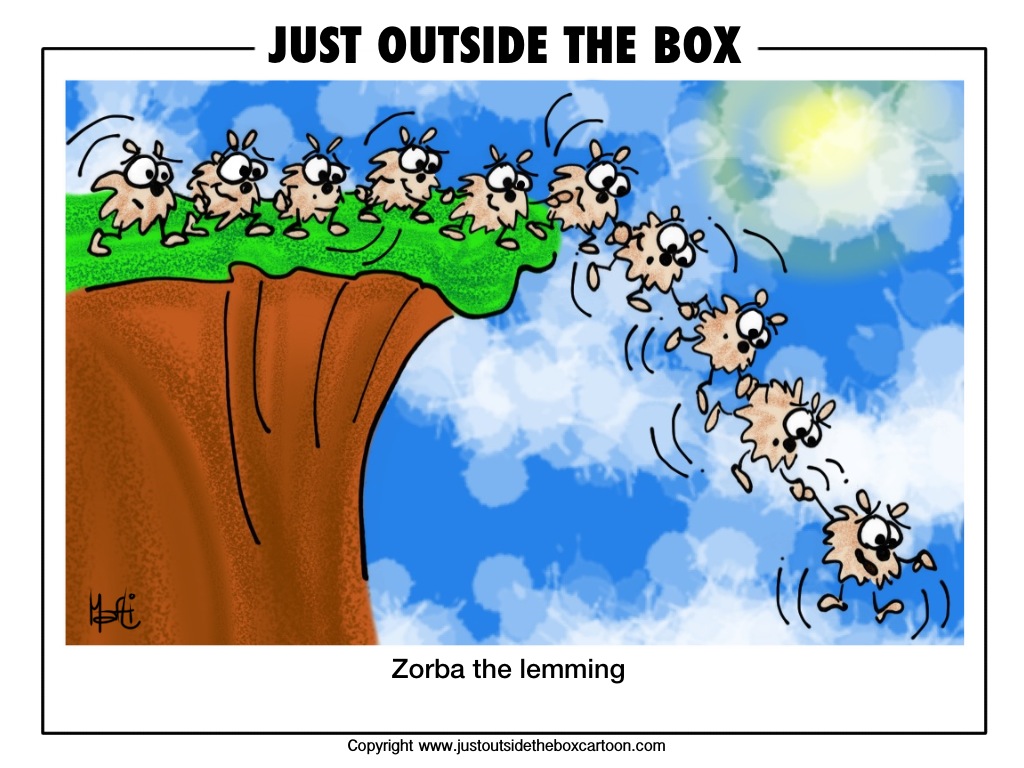 Lemming Archives Just Outside The Box Cartoon